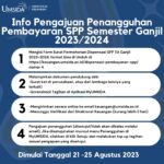 INFO PENGAJUAN PENANGGUHAN PEMBAYARAN SPP SEMESTER GANJIL 2023/2024 – Direktorat Keuangan